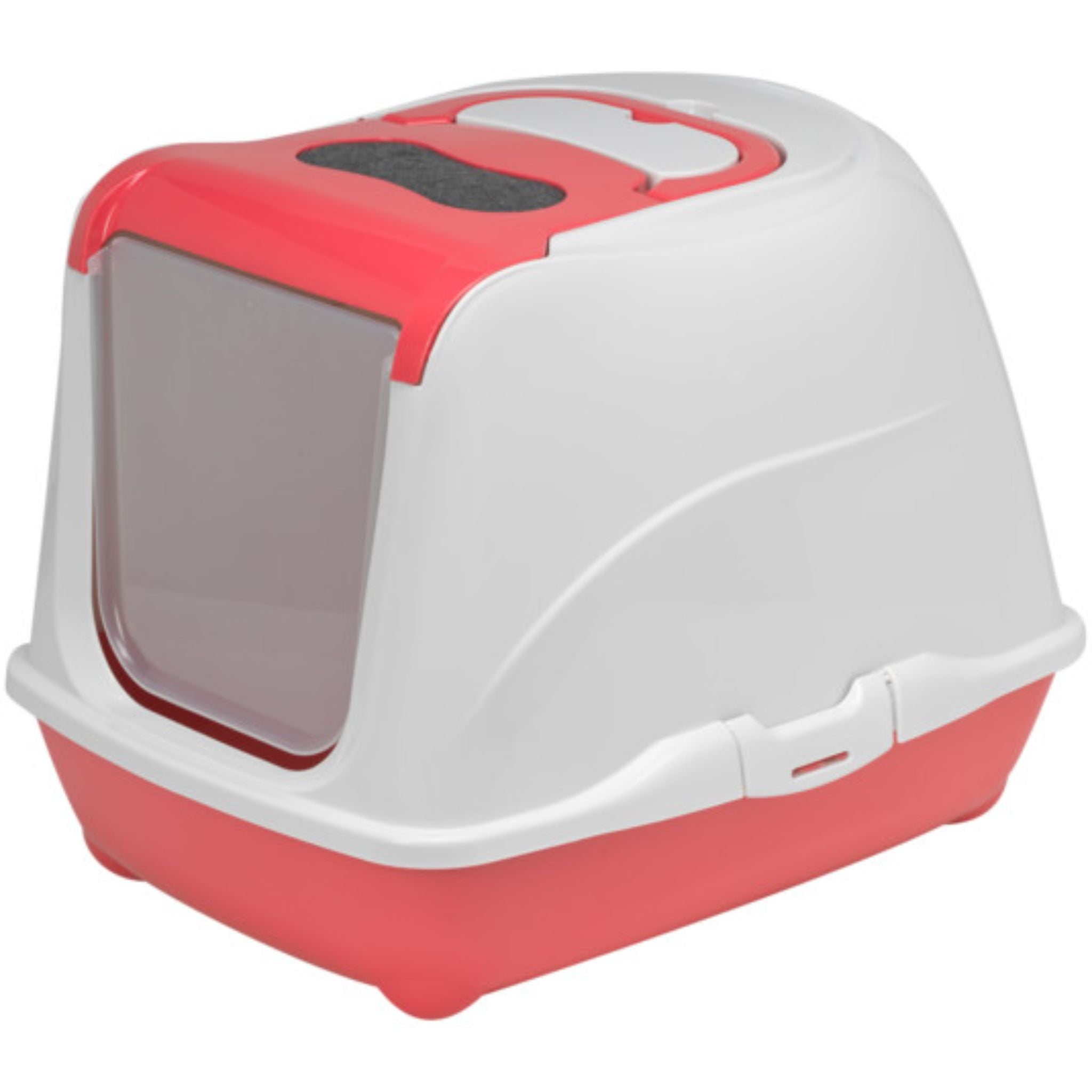 Moderna Flip Cat Hooded Litter Tray Jumbo Spicy Coral - 57.8x43.9x41.5